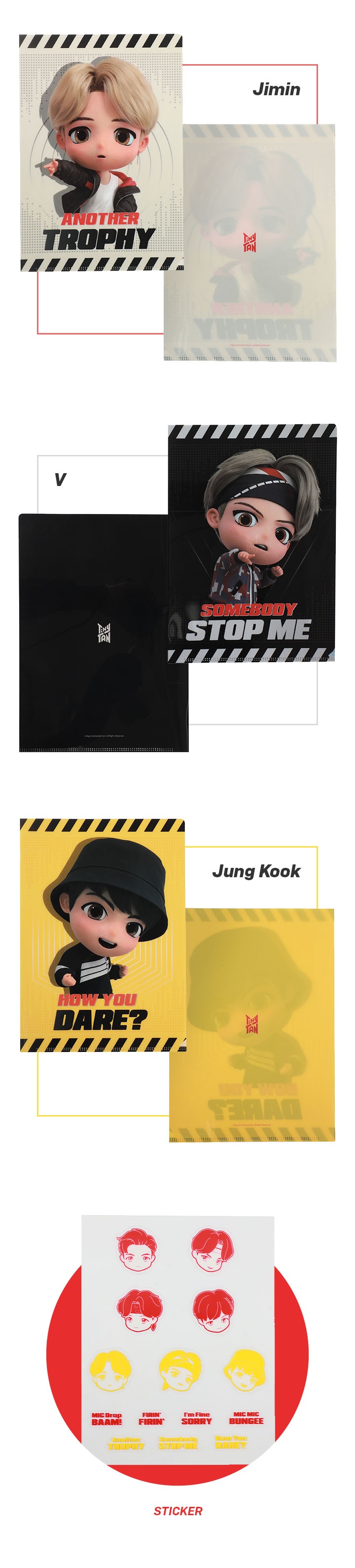 BTS | TinyTAN L holder (7P/SET)