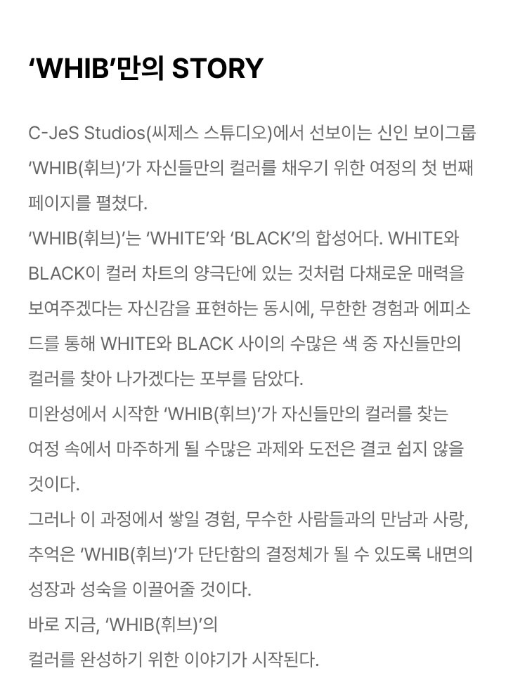 WHIB | 1st Single Album [Cut-Out] (KiT Album)