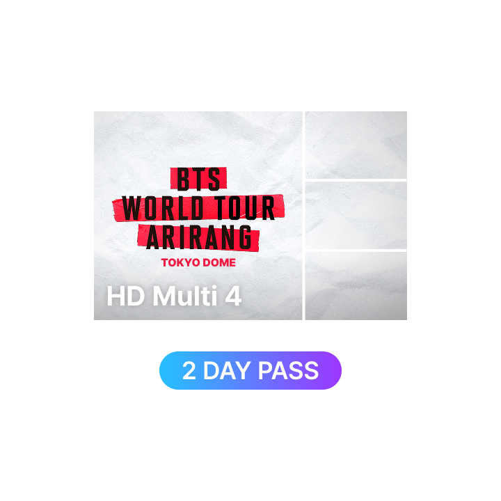 BTS | (2 DAY PASS) HD Multi-view BTS WORLD TOUR ‘ARIRANG’ IN JAPAN