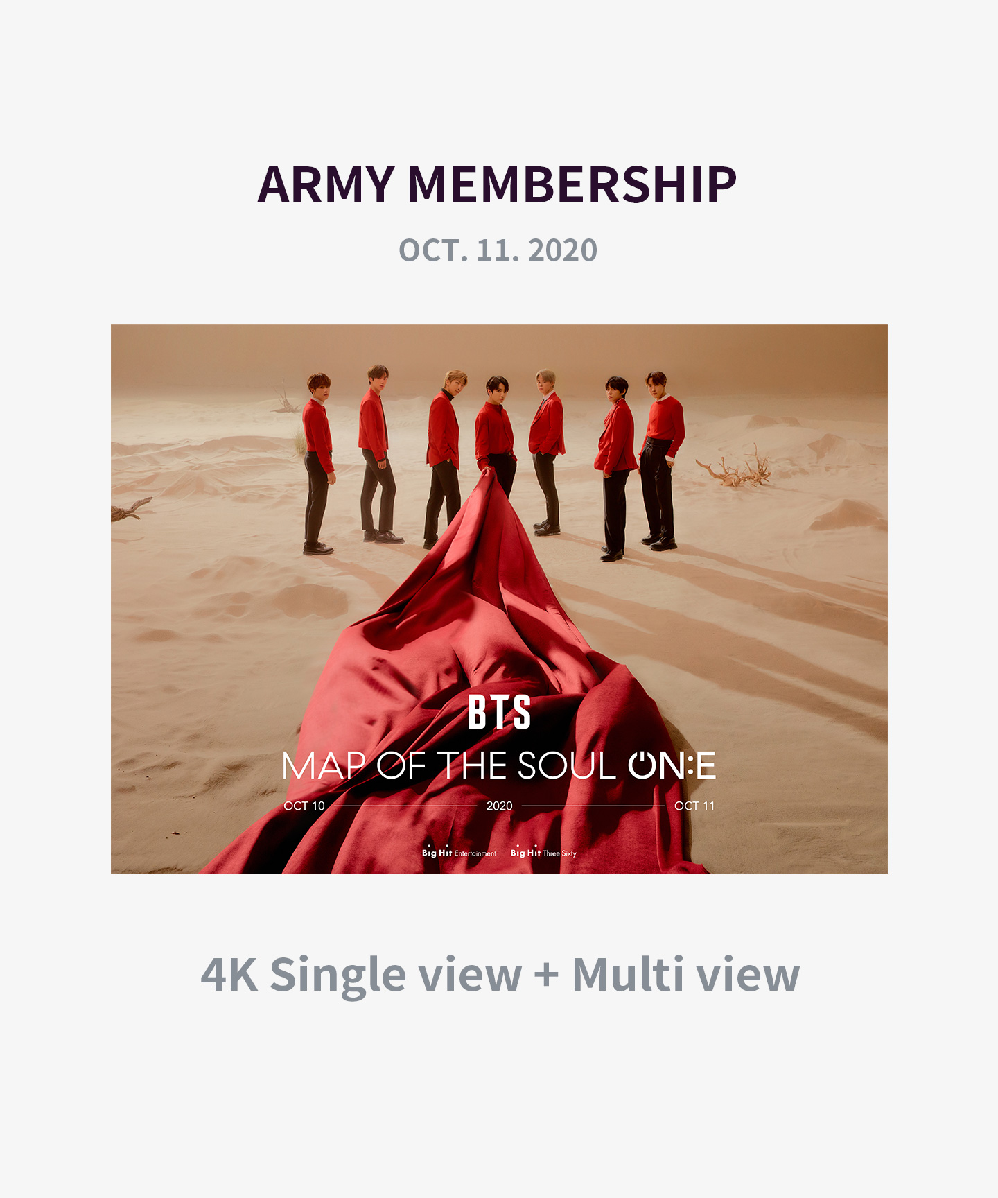 BTS | MAP OF THE SOUL ON:E Oct.11th 4K(+Multi View)