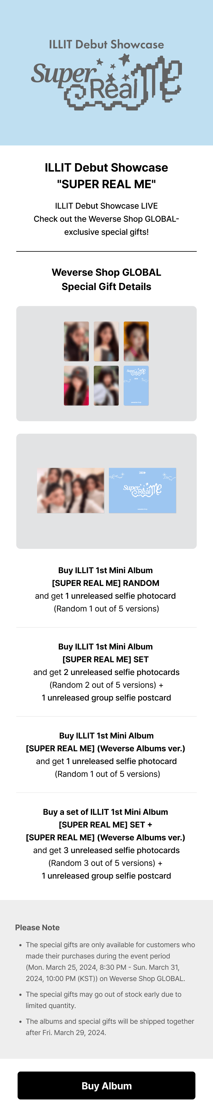 ILLIT | [DEBUT SHOWCASE] 1st Mini Album 'SUPER REAL ME' (Weverse Albums ...