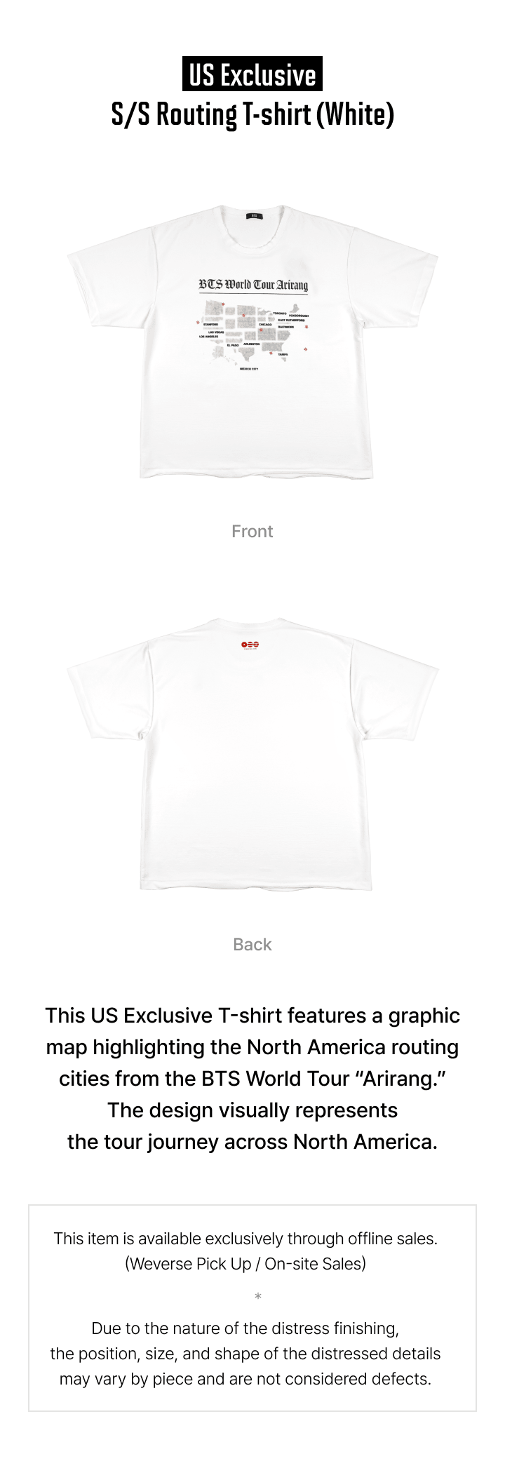 BTS | [STANFORD] [US Exclusive] S/S Routing T-shirt (White)