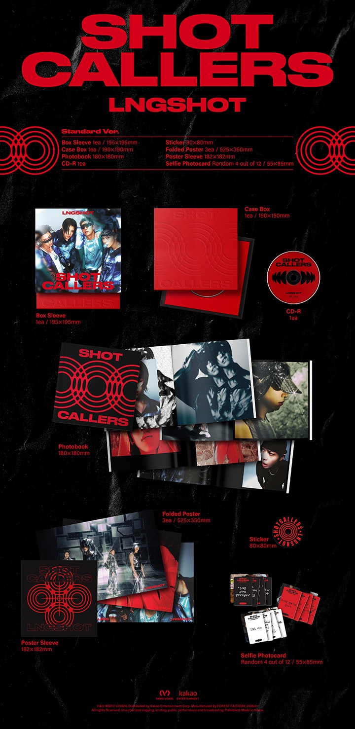 LNGSHOT | [SHOWCASE] DEBUT EP [SHOT CALLERS] Standard Ver. + Magazine ...