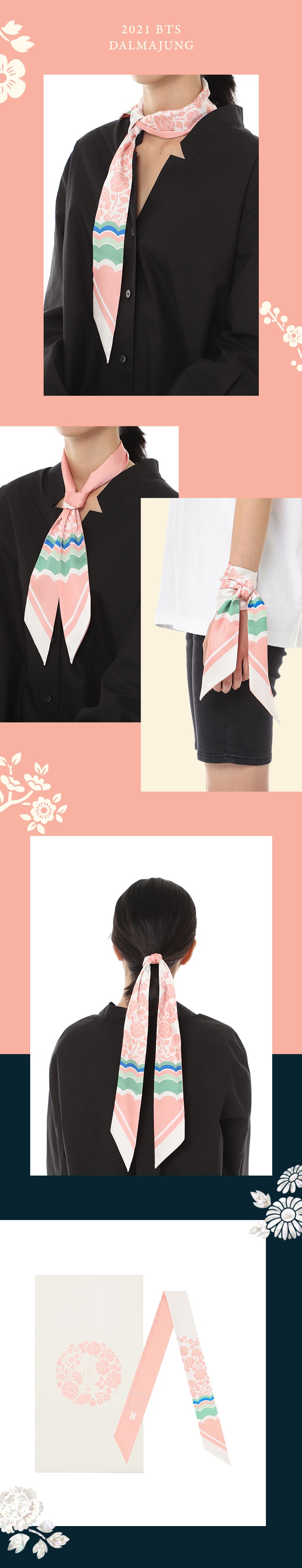 BTS | Twilly Scarf (pink)