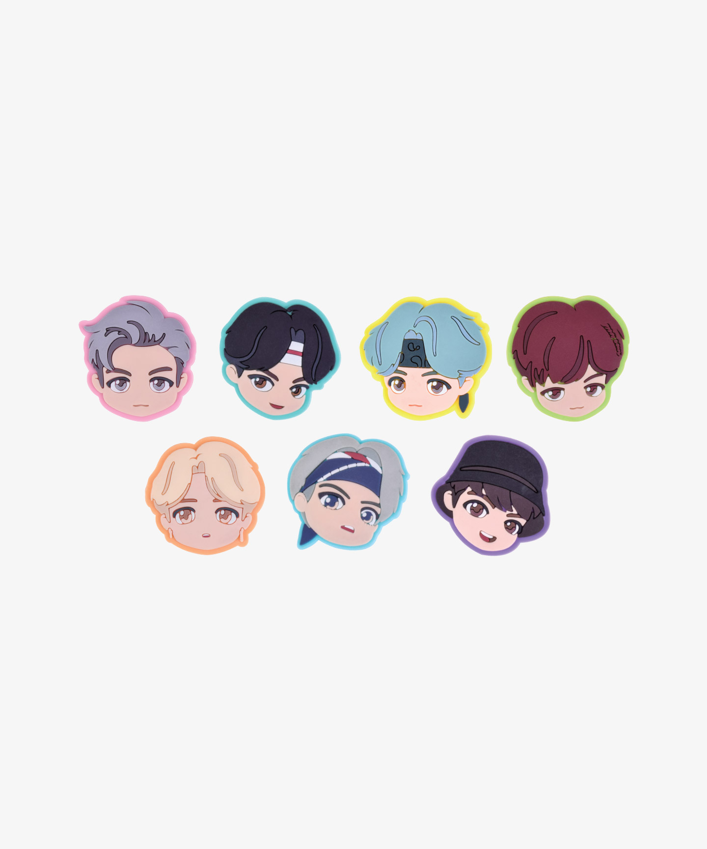 BTS | Big Face Straw Decoration Mascot 7pcs Set