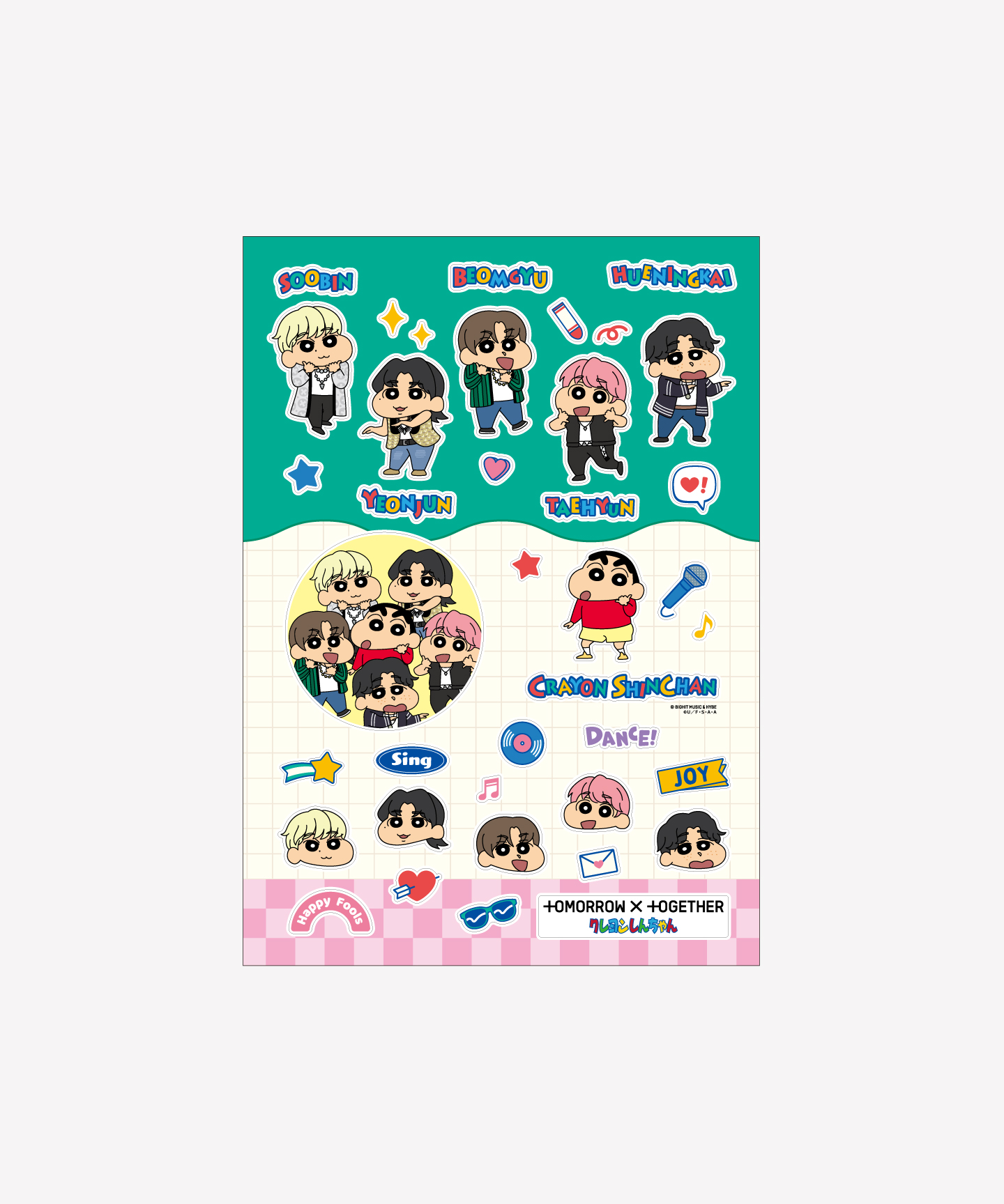 TOMORROW X TOGETHER | [TXT Crayon Shin-chan] シール (A4サイズ)