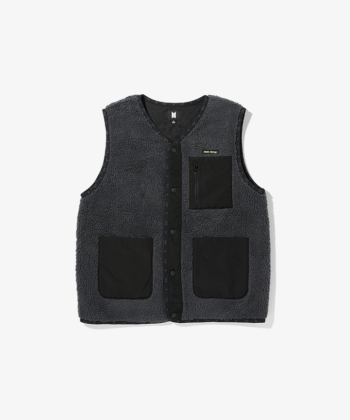 BTS | Mic Fleece Vest (charcoal)