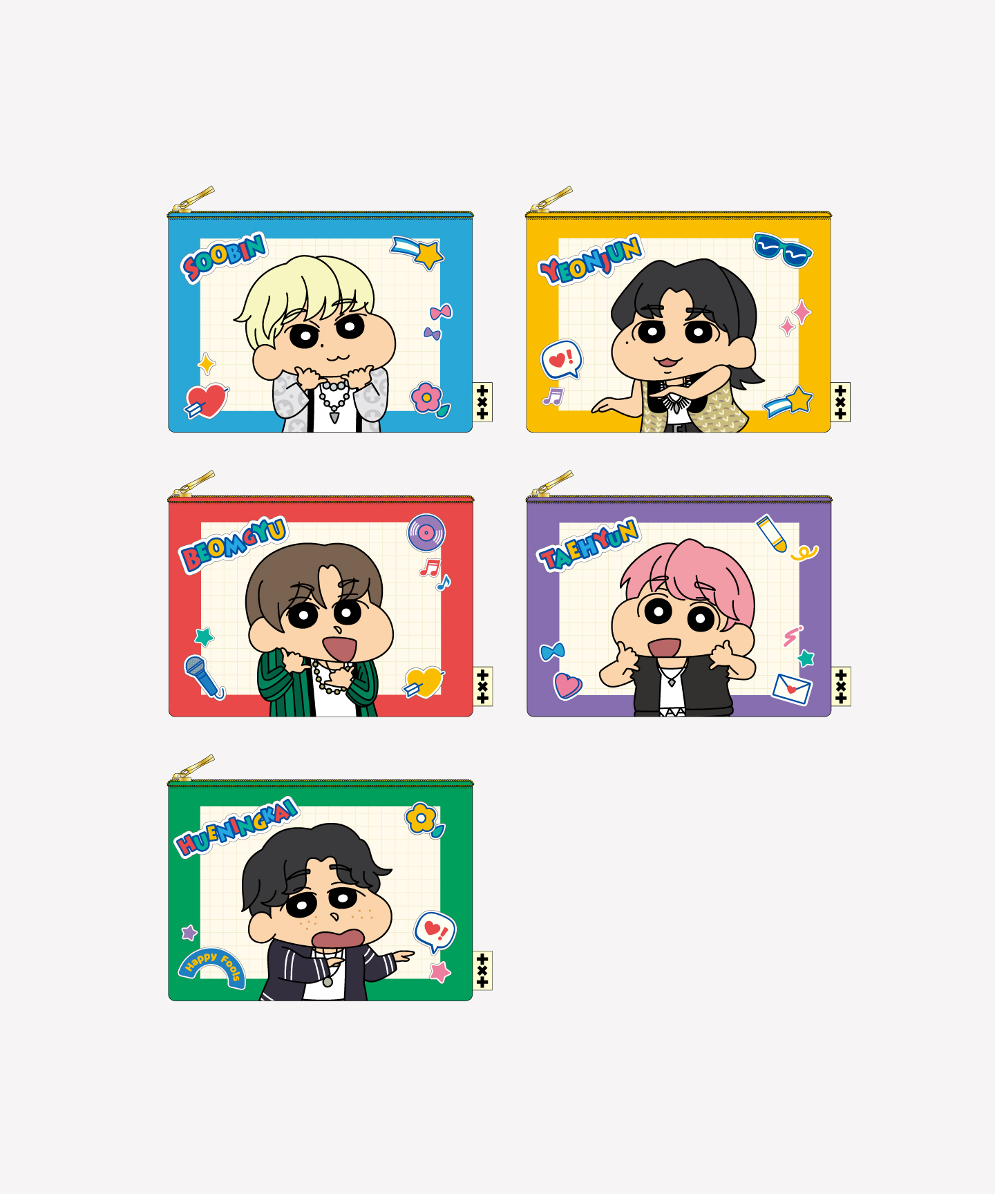 TOMORROW X TOGETHER | [TXT Crayon Shin-chan] フラットポーチ