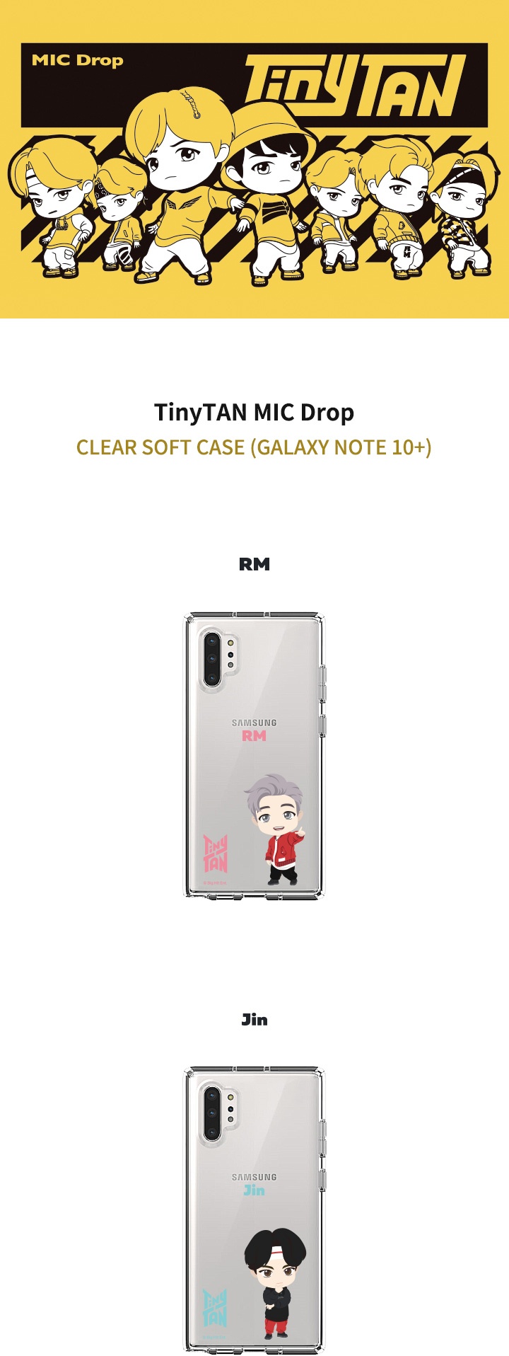 BTS | Mic Drop Clear TPU Case_Galaxy Note 10+