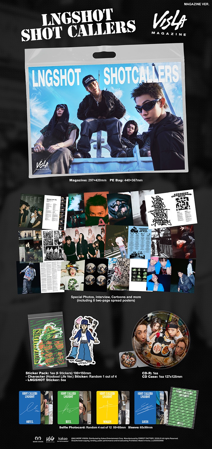 LNGSHOT | DEBUT EP [SHOT CALLERS] Standard Ver. + Magazine Ver. (Set)