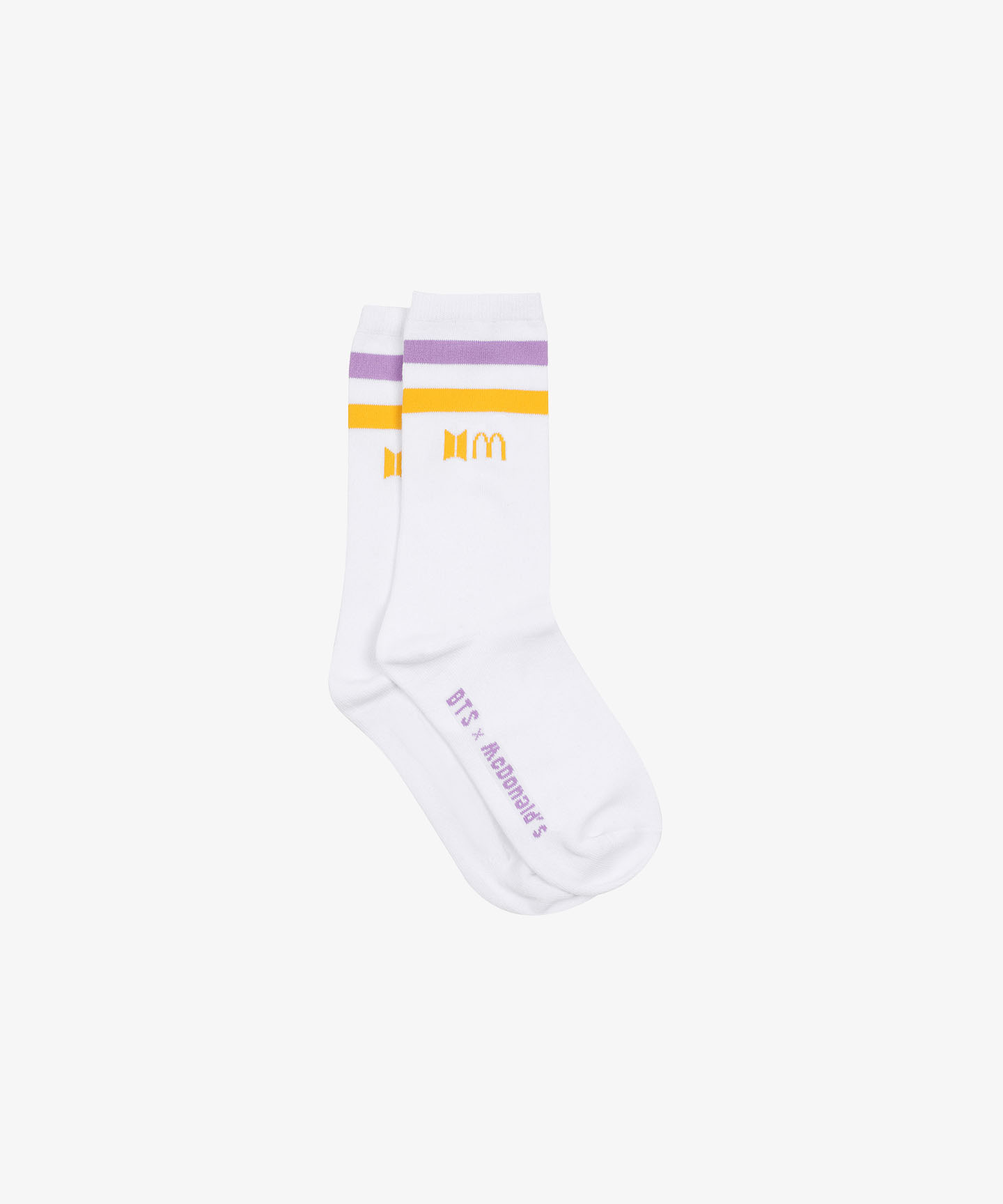 BTS | BTSxMcD] LOGO STRIPE SOCKS (white)