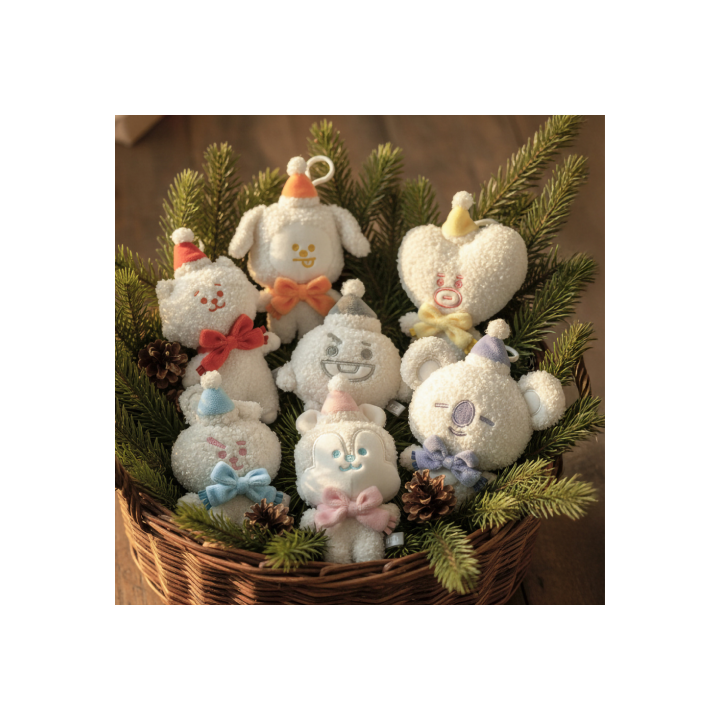 BTS | Snowman Plush Keyring