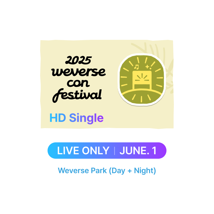 Weverse Con Festival | (6/1 GREEN ONLINE PASS) HD Single view - Live Only