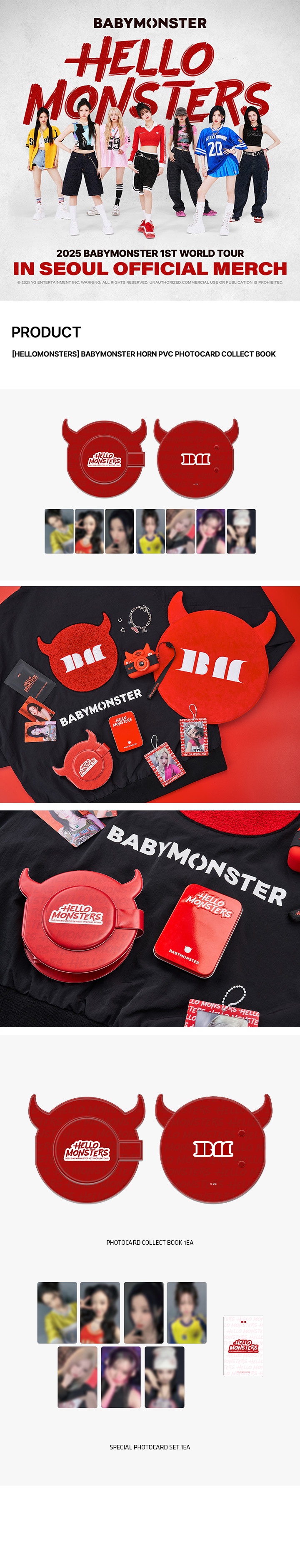 BABYMONSTER | [HELLOMONSTERS] BABYMONSTER HORN PVC PHOTOCARD COLLECT BOOK