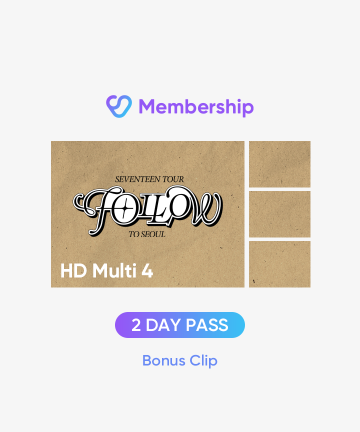 SEVENTEEN | SVT TOUR 'FOLLOW' TO SEOUL HD Multi-view 4 2 DAY PASS ...
