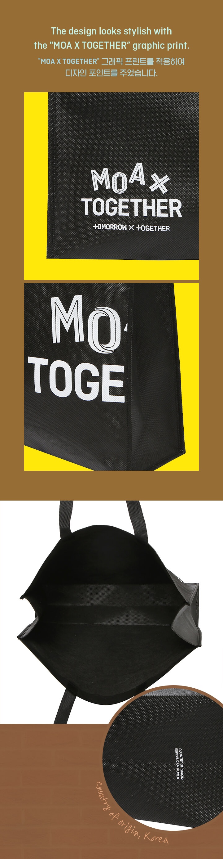 TOMORROW X TOGETHER | [MOA X TOGETHER] SHOPPER BAG (black)