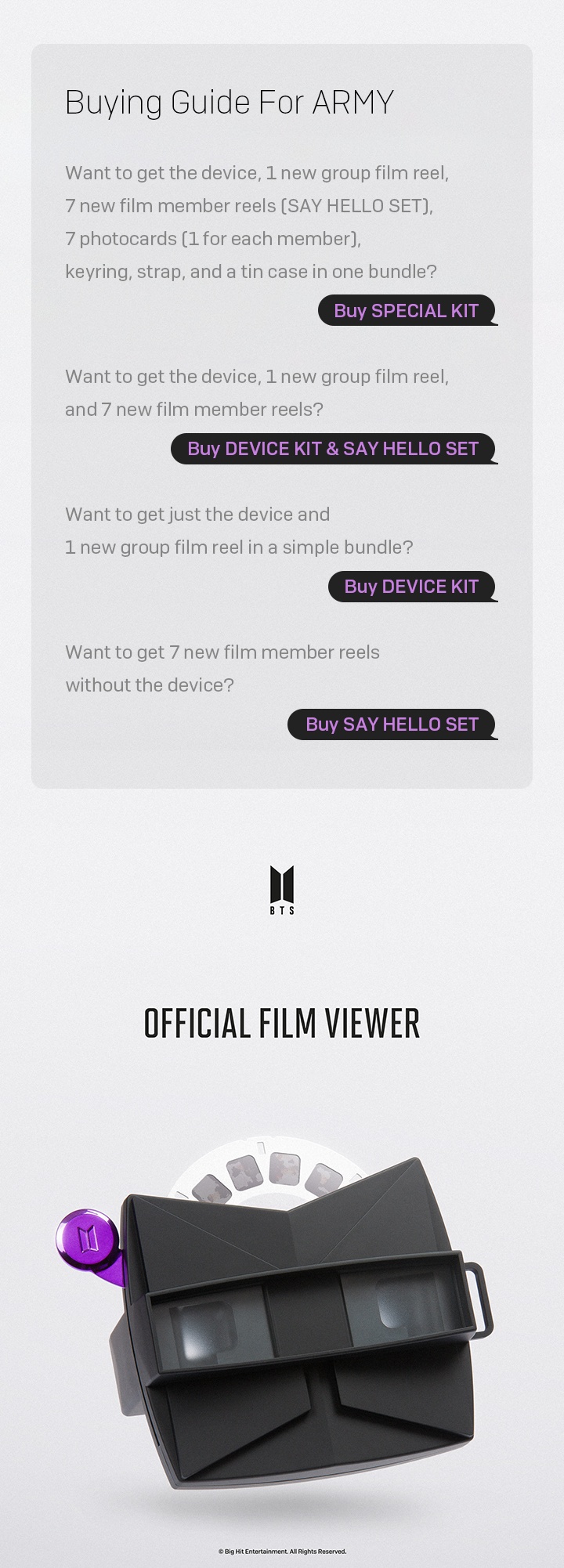 BTS | [OFFICIAL FILM VIEWER] DEVICE KIT