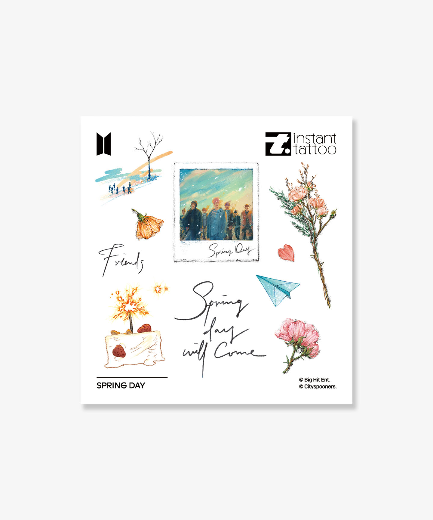 BTS | [instant tattoo] Spring Day