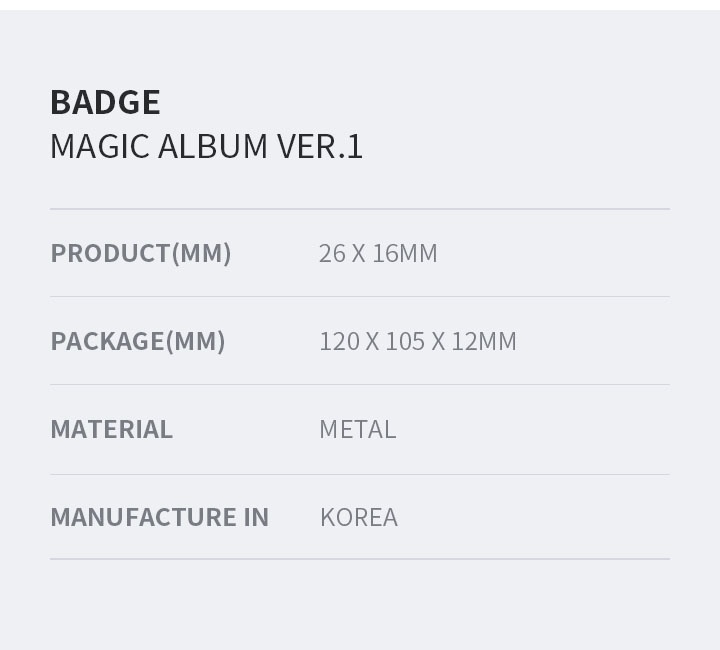 TOMORROW X TOGETHER | 【The Dream Chapter : MAGIC MD】BADGE MAGIC ALBUM Ver.2