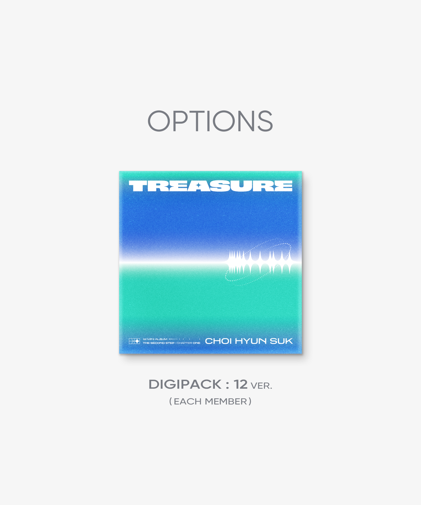 TREASURE | 1st Mini Album THE SECOND STEP : CHAPTER ONE DIgipack Options