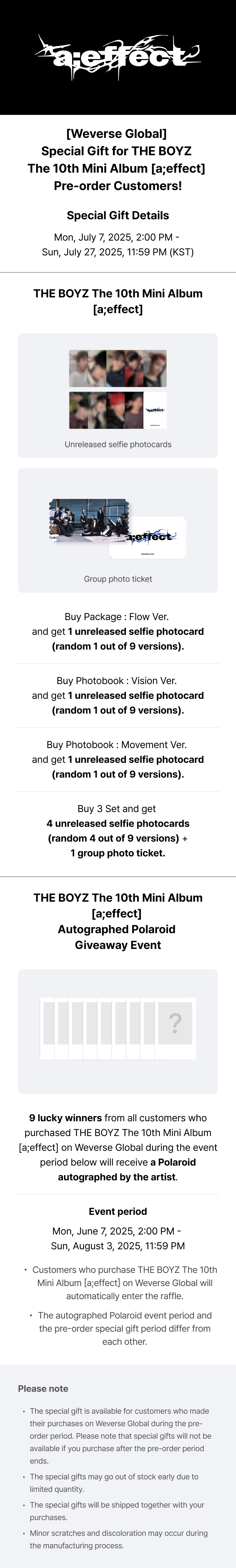 THE BOYZ | The 10th Mini Album [a;effect] Vision Ver.